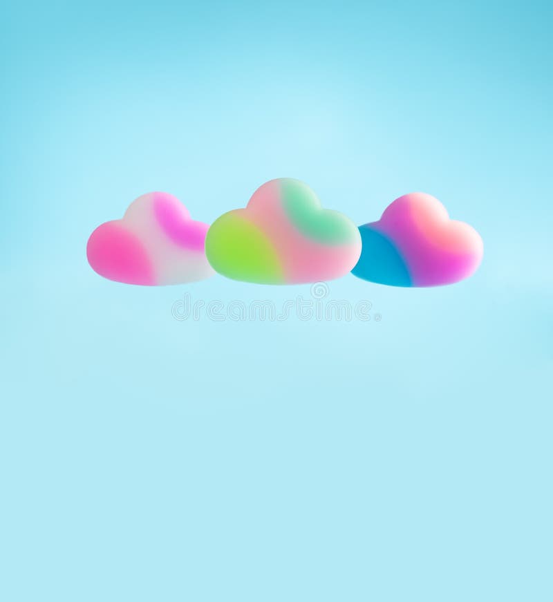 Abstract Sky Background. Blue Sky and Clouds Vivid Colors. Creative ...