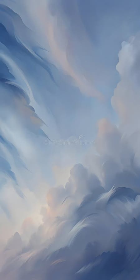 Abstract Sky Background with Dreamy Cloudscape Stock Illustration ...