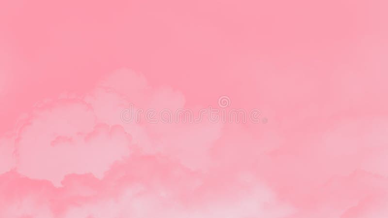 Abstract Sky Background, Soft Pink Sky with Clouds, Copy Space, 16:9 ...