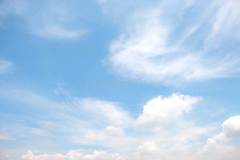 A Soft Sky with Cloud Background in Pastel Color. Stock Image - Image ...