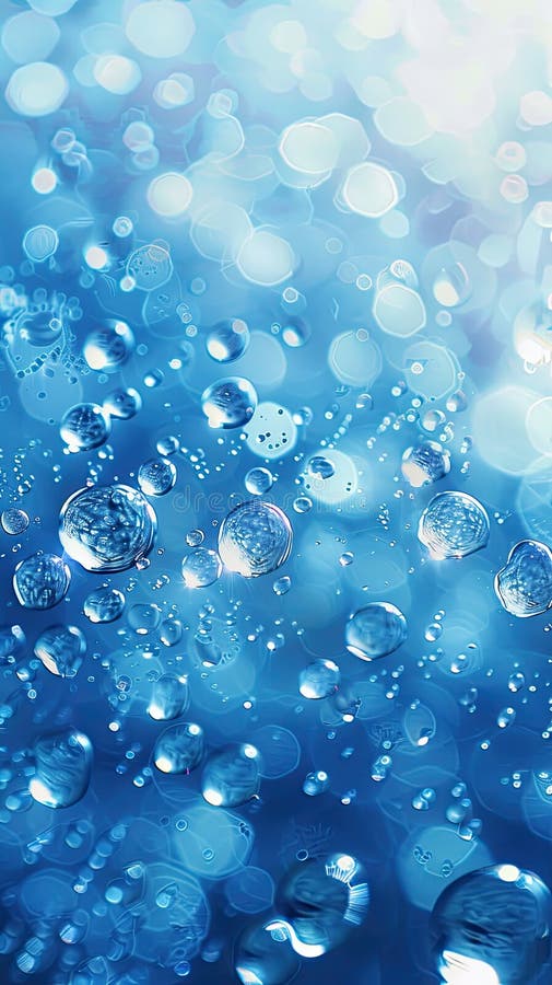 Abstract Sky Blue Background with Transparent Water and Delicate Water ...