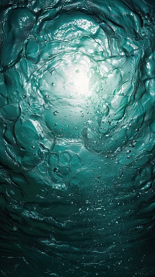 Abstract Sky Blue Background with Transparent Water and Delicate Water ...