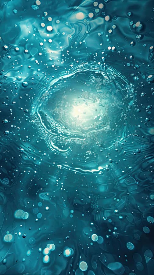 Abstract Sky Blue Background with Transparent Water and Delicate Water ...