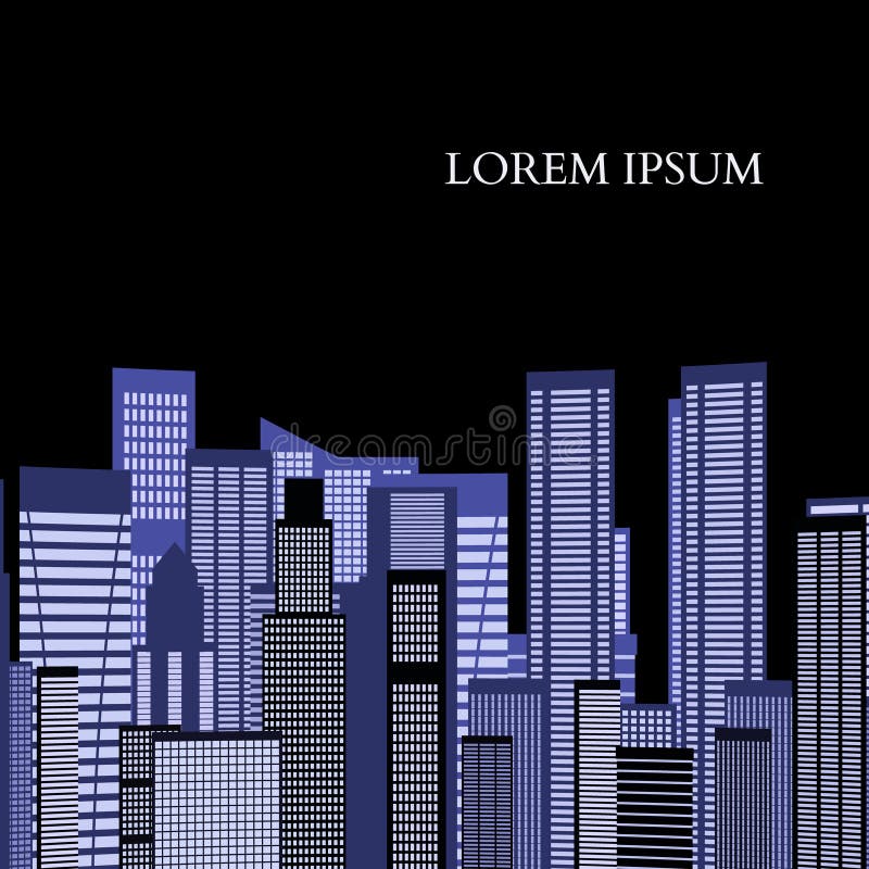Abstract Skyline City. Vector Stock Vector - Illustration of buildings ...