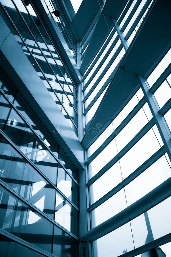 Abstract Skyscraper Reflective Glassy Walls and Windows Background ...