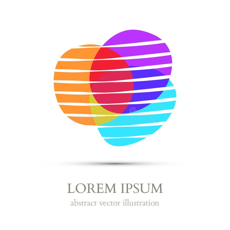 Abstract Sliced Colorful Spots. Vector Stock Vector - Illustration of ...