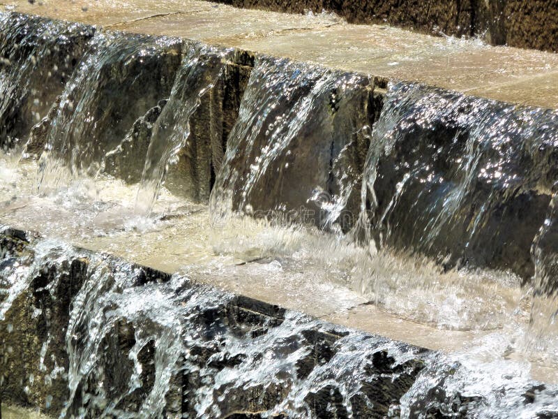 Abstract Slightly Blurred Background Water Falling and Dripping on ...