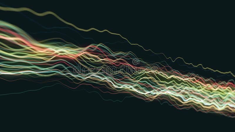 Abstract Slow Motion Swirling Strings Particles Background Loop Stock ...