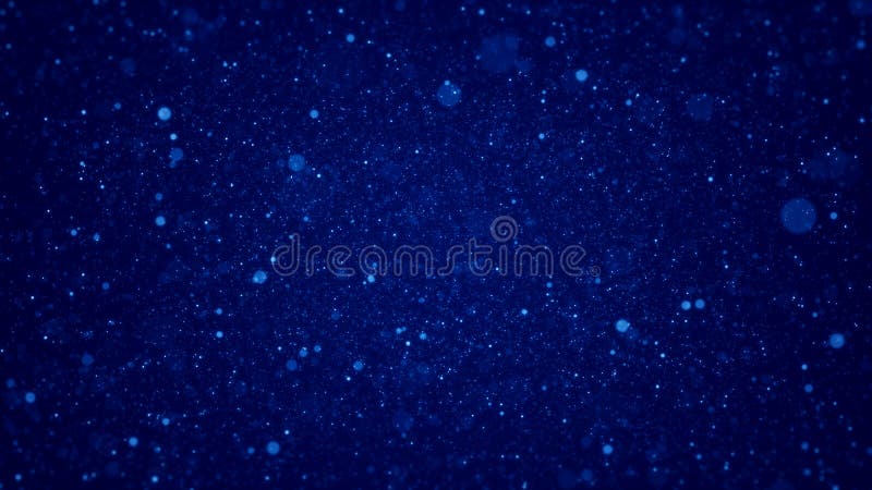Abstract Small Particles on a Dark Blue Background Stock Photo - Image ...