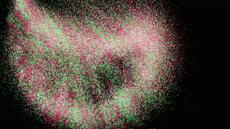 Abstract Small Particles Imitating the Synchronous Movement of Fish ...