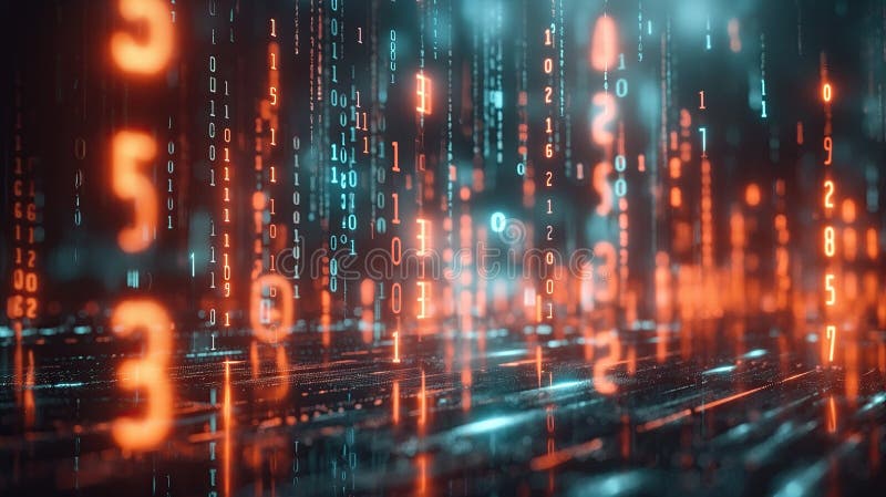 Abstract Smart City Made of Glowing Elements Stock Illustration ...