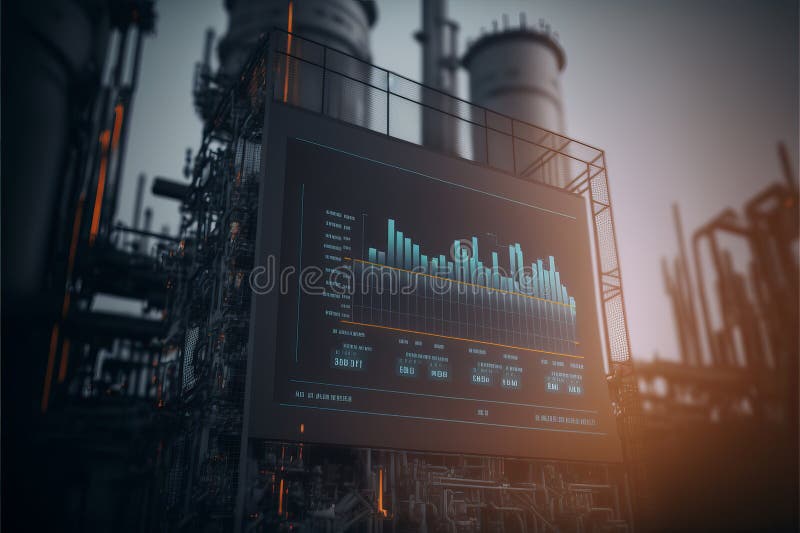 Abstract Smart Factory Concept. Generative Ai Stock Illustration ...