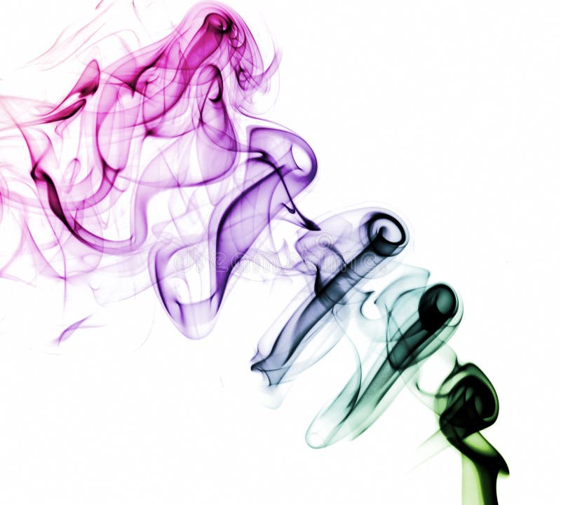 Abstract Smoke Isolated on White Background Stock Image - Image of ...