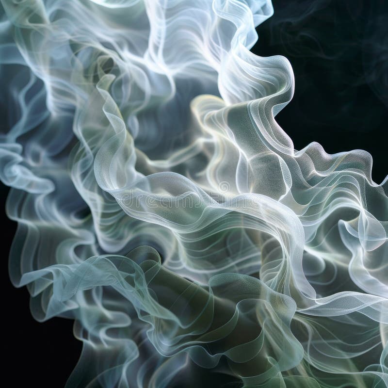 Abstract Smoke Art on Black Background Stock Illustration ...