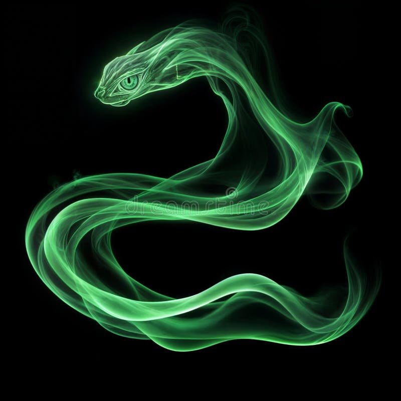 Abstract Smoke Background in the Form of a Snake Stock Illustration ...