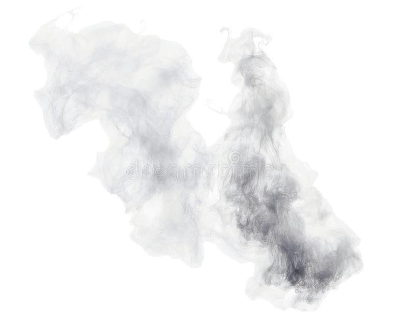 Abstract Smoke Design Grey Vapor on White Background Stock Photo ...