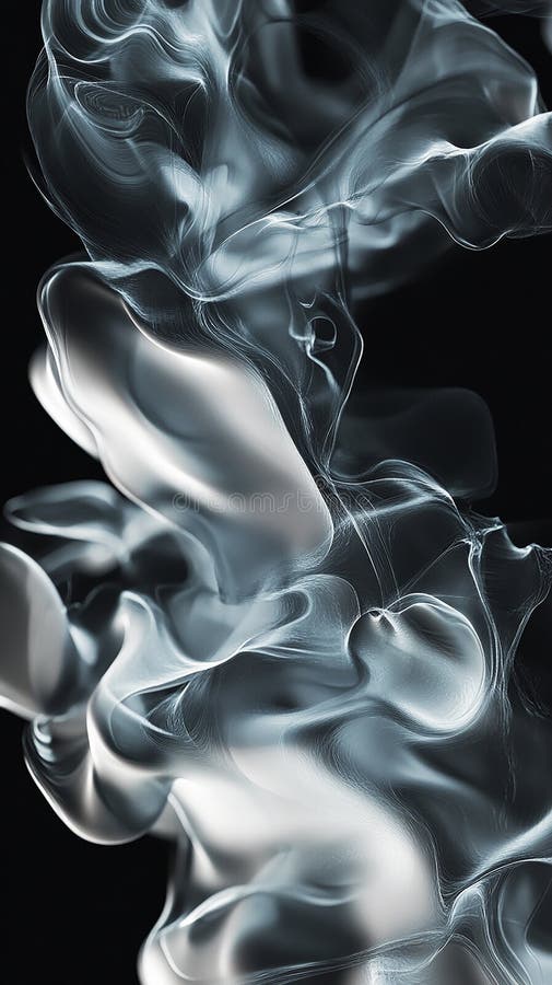 Abstract Smoke Design: Wisps of Smoke in Vibrant Shades Creating an ...