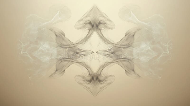 Abstract Smoke Forming a Symmetrical Shape on a Gradient Background ...