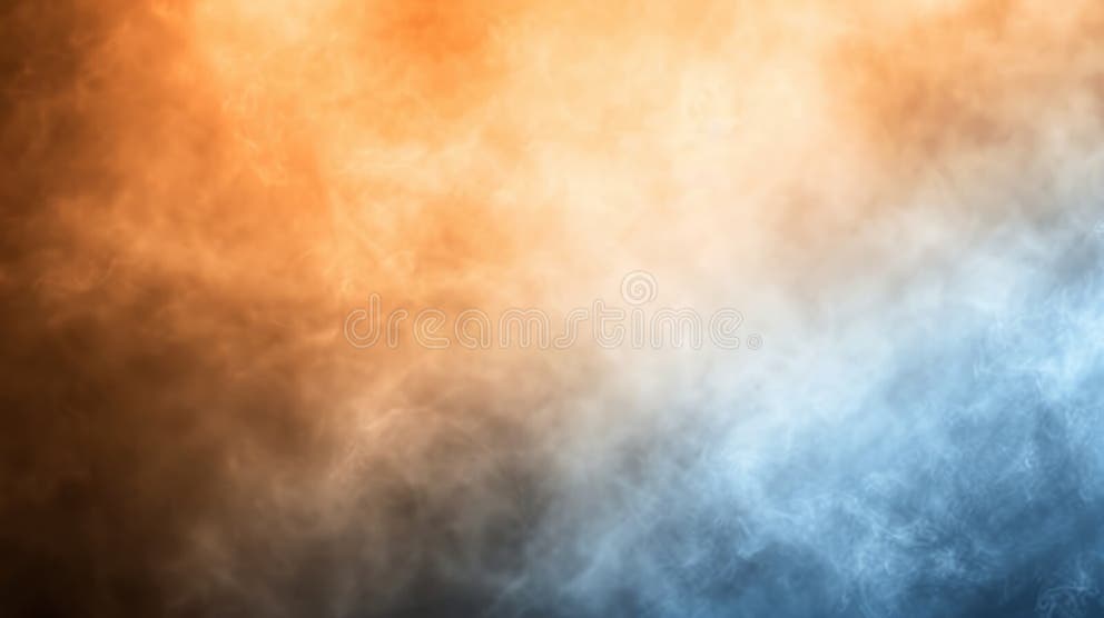 Abstract Smoke Gradient Background - Orange and Blue Haze Texture Stock ...