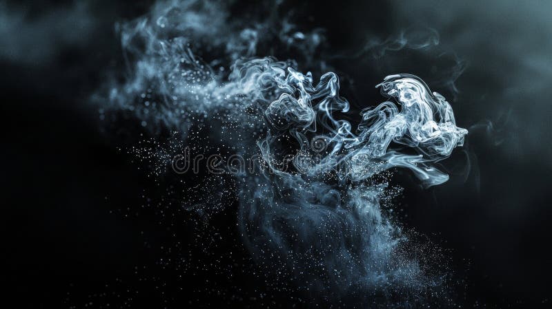 Abstract Smoke in Motion Against a Dark Background Stock Photo - Image ...