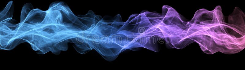 Abstract Smoke Patterns on a Black Background, an Ethereal Display of ...
