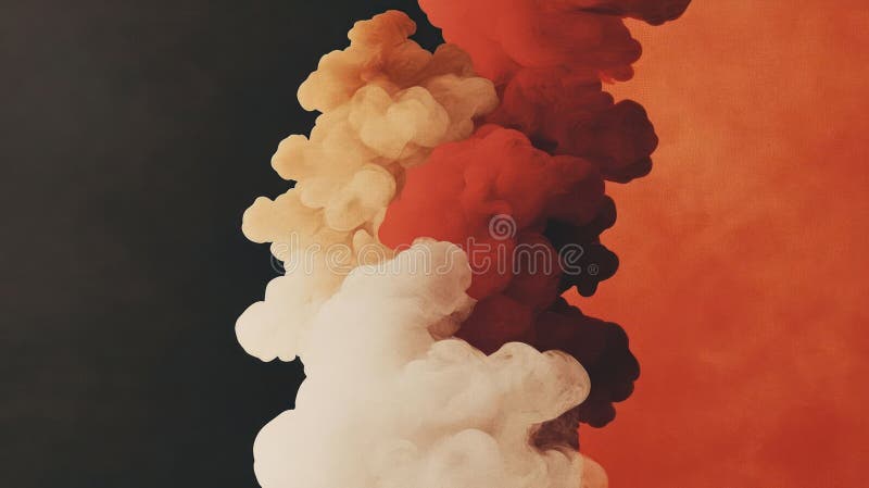 Abstract Smoke Patterns in Warm Colors, Creating a Dynamic Visual ...