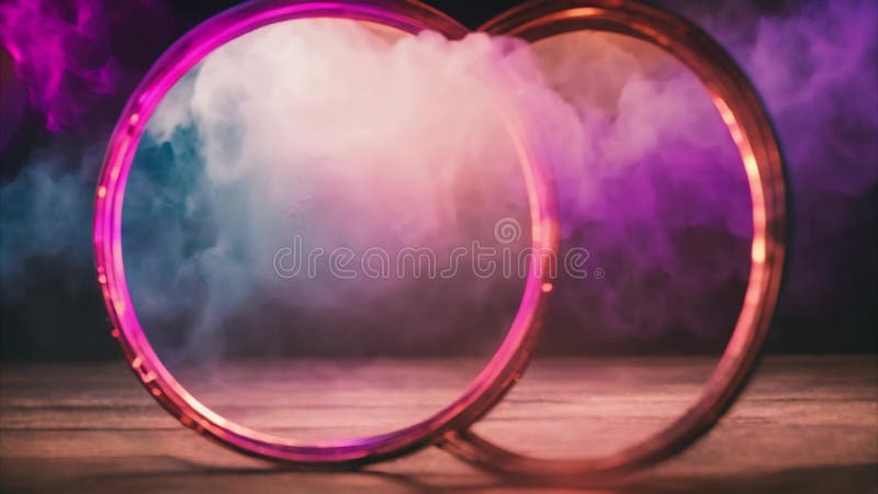 Abstract Smoke Rings with Glow Stock Video - Video of studio ...