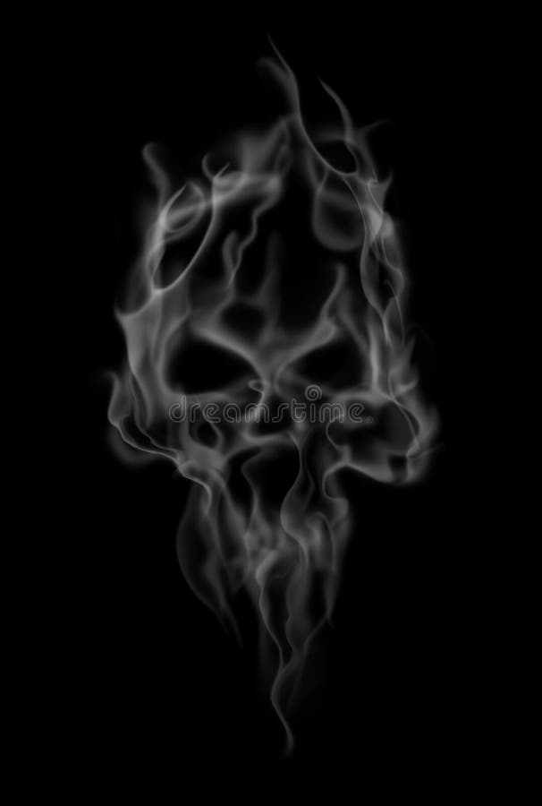 Smoke skull stock illustration. Illustration of halloween - 10789044