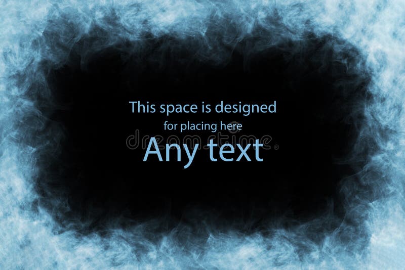 Abstract Smoke Texture Frame Over Black Background. Fog in the Darkness ...