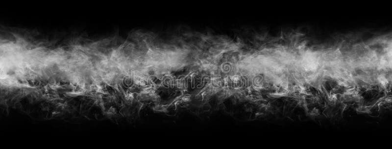 Abstract Smoke Texture Frame Over Black Background. Fog in the Darkness ...