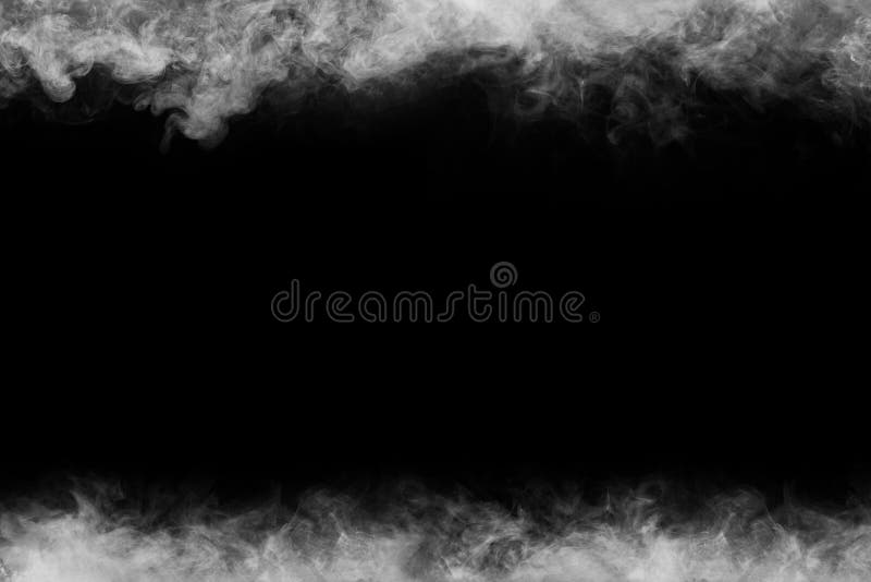 Abstract Smoke Texture Frame Over Black Background. Fog in the Darkness ...