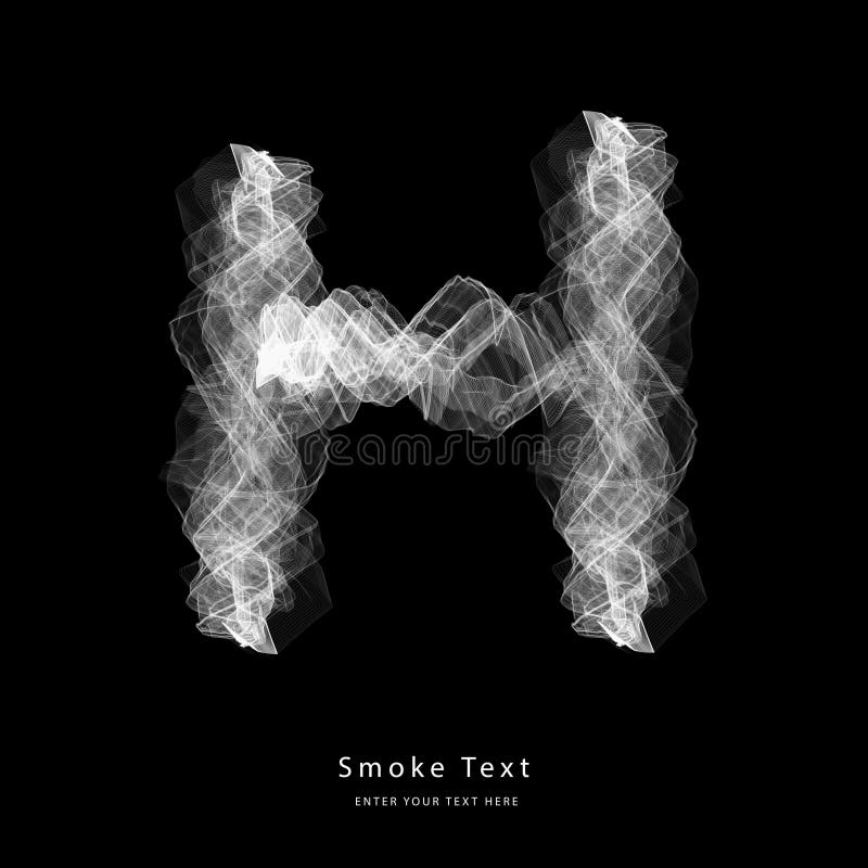 Abstract Smoke Upper Case Alphabet Letter Text Art Smoky Pen Brush ...