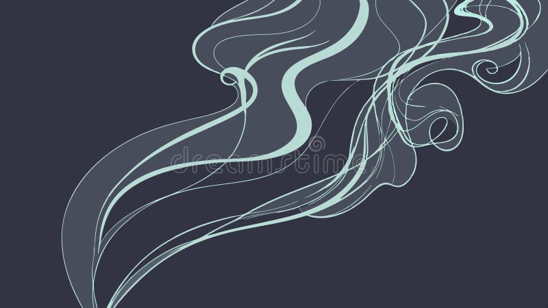 Abstract Smoke or Vapor Design, Modern and Flowing Graphic Element ...