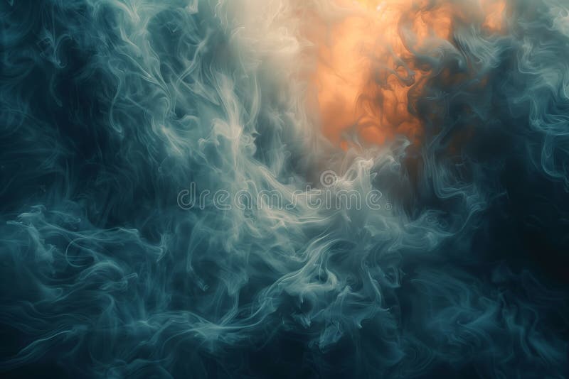 Abstract Smoke and Water Creating Feeling of Disaster, Natural ...