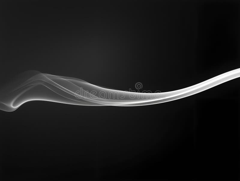 Abstract Smoke Wave Dark Background Subtle Light Gray Scale Stock ...