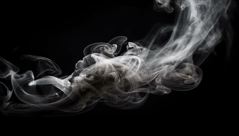 Abstract Smoke Waves Ignite Scented Incense, Creating a Mysterious ...
