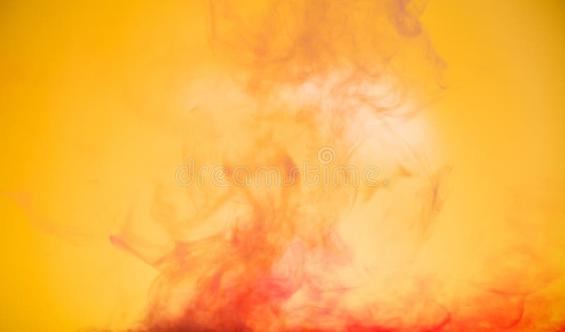 Abstract Smoke on Yellow Background Stock Image - Image of translucent ...