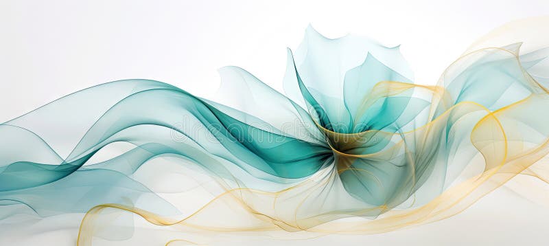 Abstract Smokey Background with Floating Flower in Style Marbled Ink ...