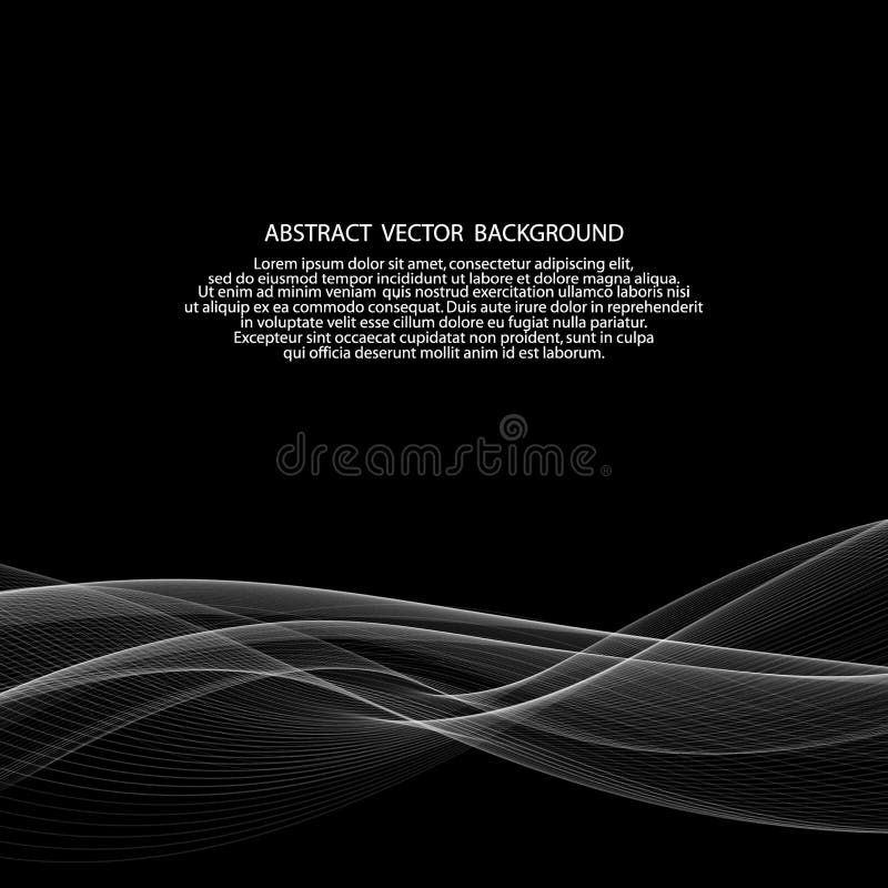 Abstract Smoky Wave. Vector Lines. Presentation Template Stock ...