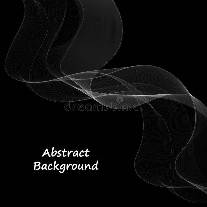 Abstract Smoky Wave. Vector White Lines. Eps 10 Stock Illustration ...