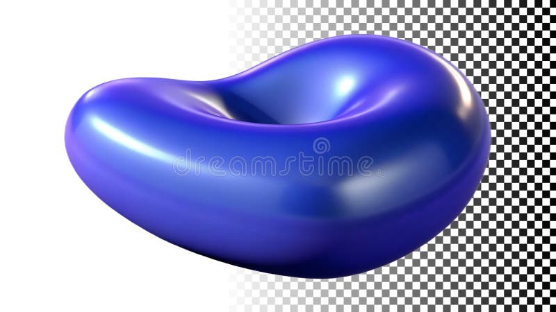 Abstract Smooth Blue Blob or Shape, Modern Graphic Design Element Png ...