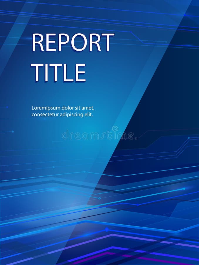 Abstract Smooth Blue Report Cover Design. Stock Vector - Illustration ...