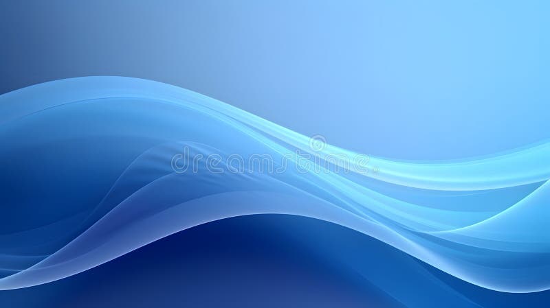 Abstract Smooth Blue Wave Pattern with Gradient Light and Dark Shades ...