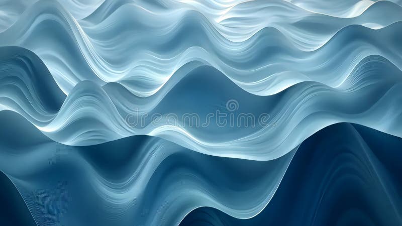 Abstract Smooth Blue Waves Background, Serene Motion Concept Stock ...