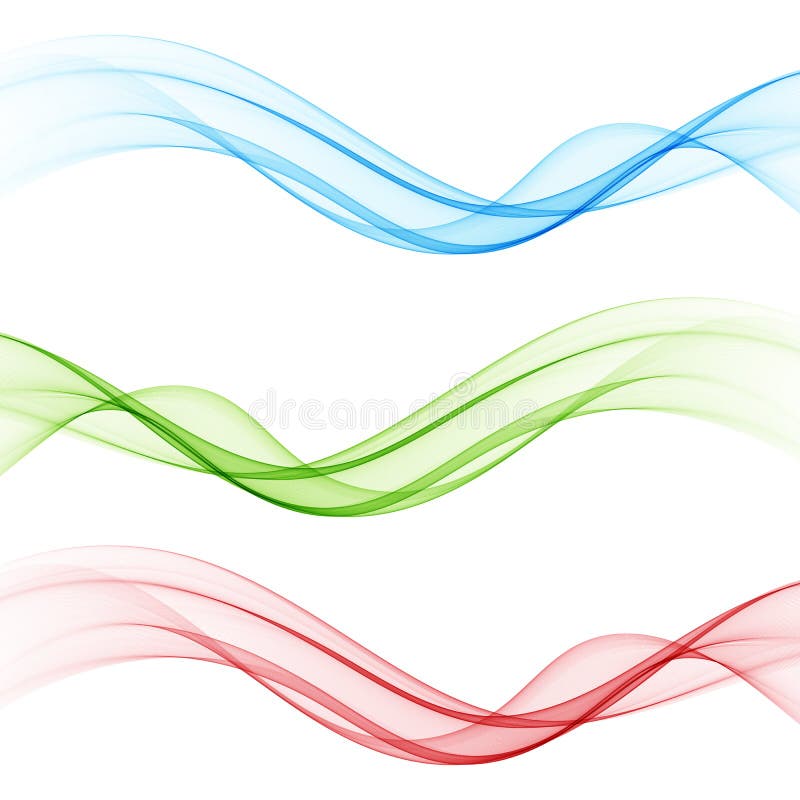 Abstract Smooth Color Wave Vector Set Curve Flow Motion Illustration ...