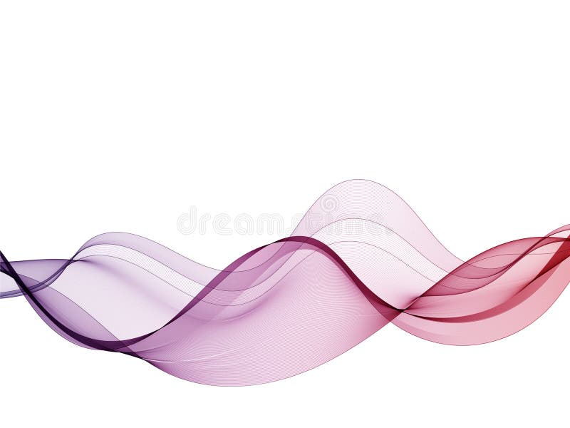 Abstract Smooth Color Wave . Curve Flow Blue Motion Illustration. Smoke ...