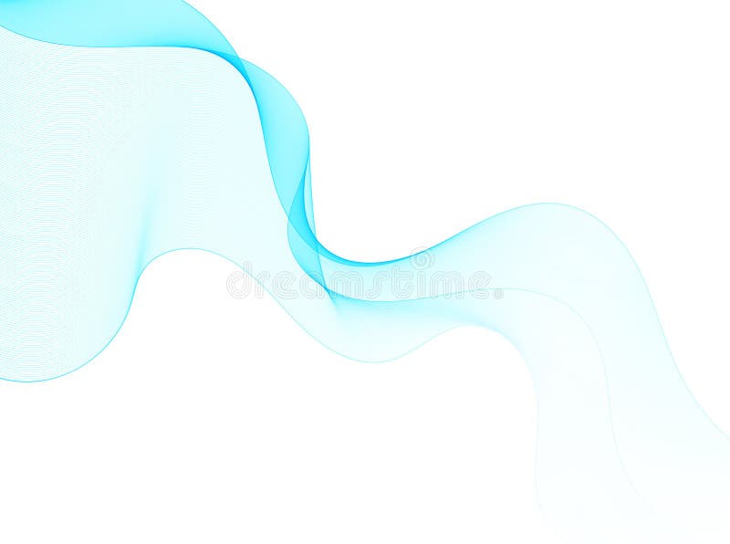 Abstract Smooth Color Wave . Curve Flow Blue Motion Illustration. Smoke ...