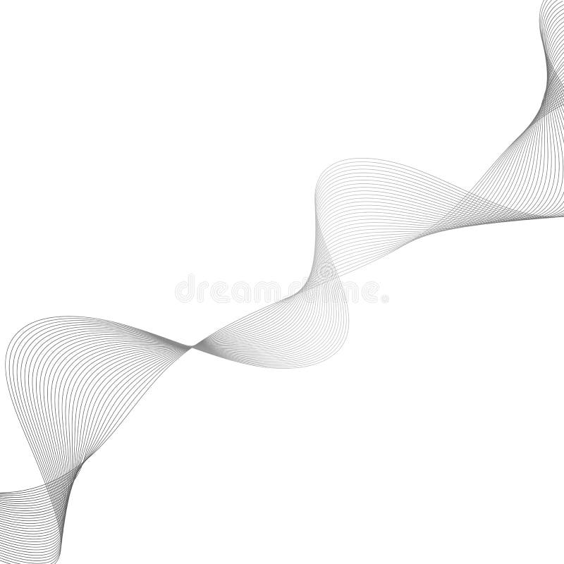 Abstract Smooth Curved Lines Design Element Technological Background ...