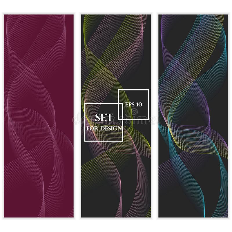 Abstract Smooth Fine Lines. Set. for Your Design Stock Illustration ...