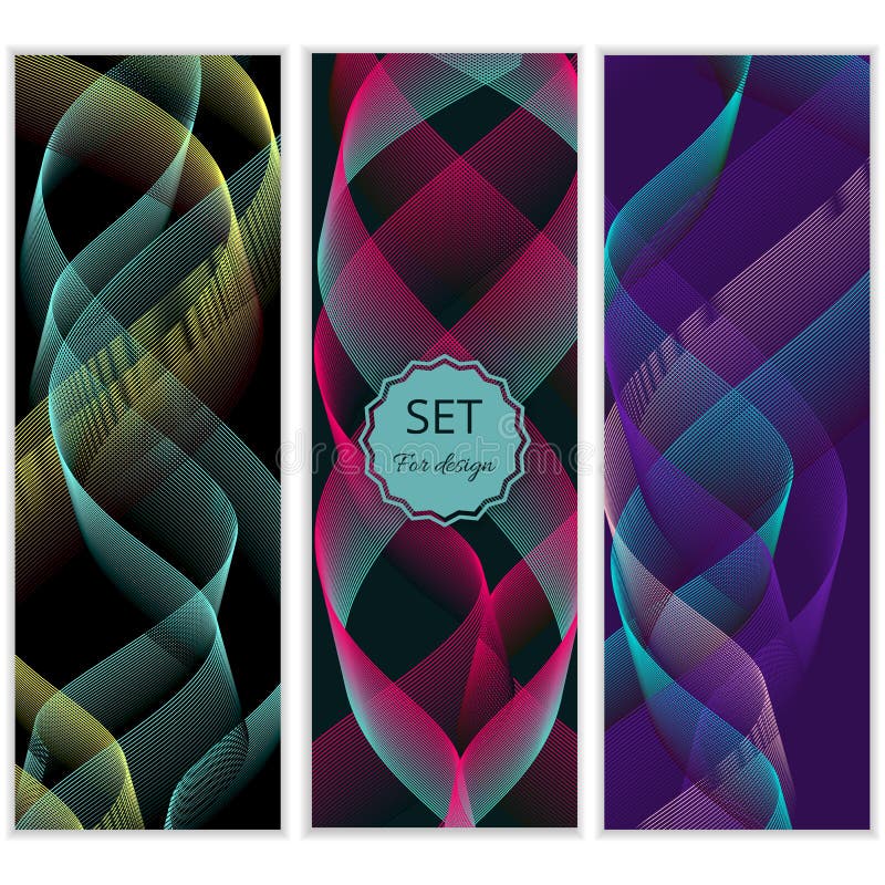 Abstract Smooth Fine Lines. Set. for Your Design Stock Illustration ...